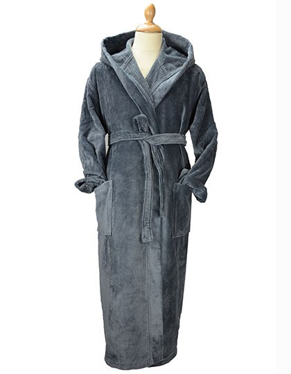 ARTG Accappatoio Deluxe in velluto con cappuccio, Light Grey XS, AR029 ...