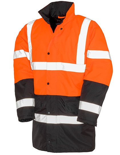 Result Safe-Guard Giacca di sicurezza Motorway 2-Tone con Cappuccio ...